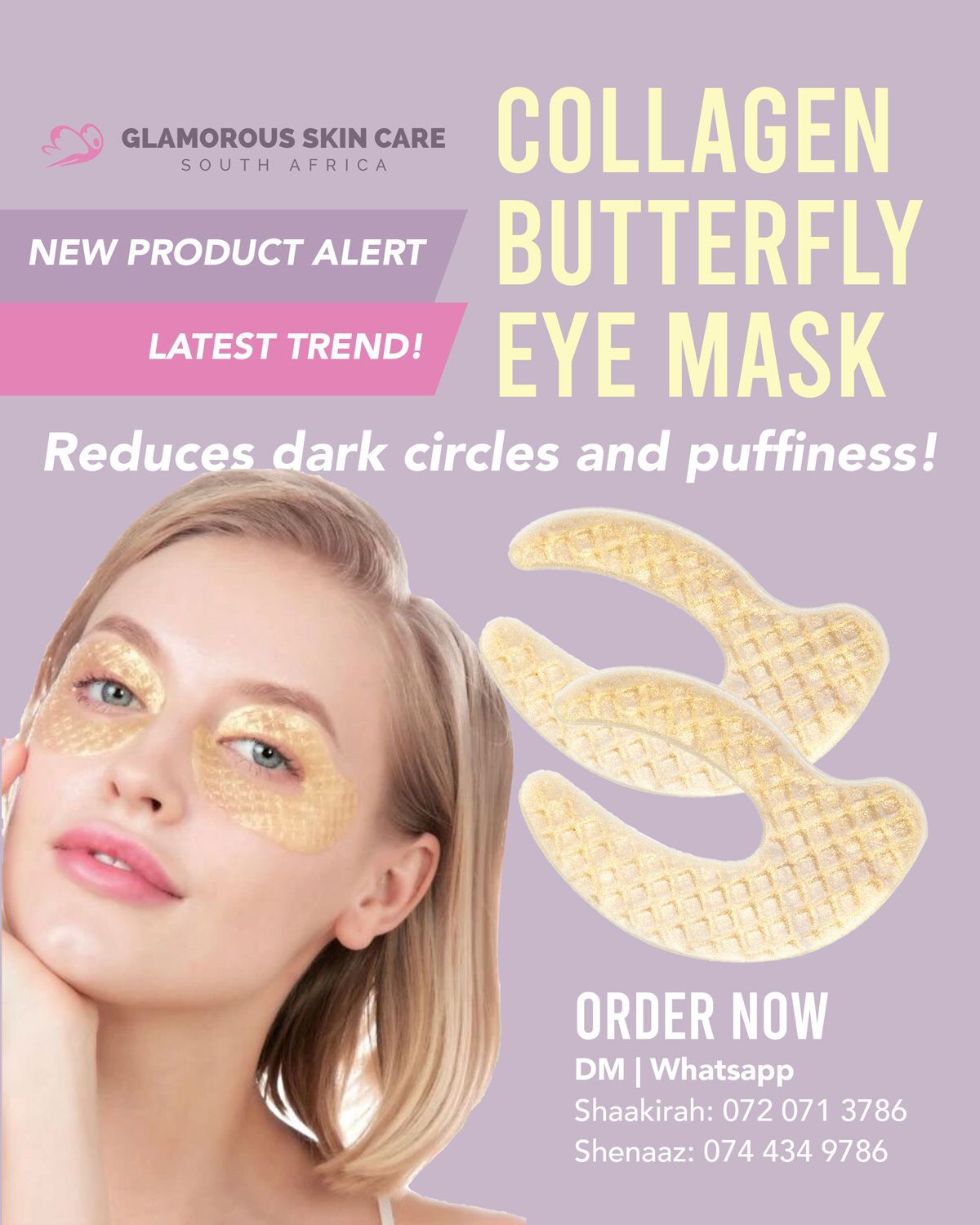 COLLAGEN BUTTERFLY EYE MASK – Glamorous Skin Care